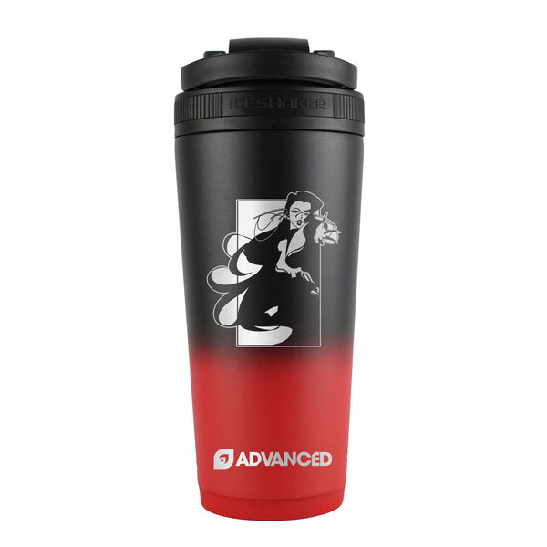 DeadlyDesiree Custom 26oz Ice Shaker - Red Black Ombre