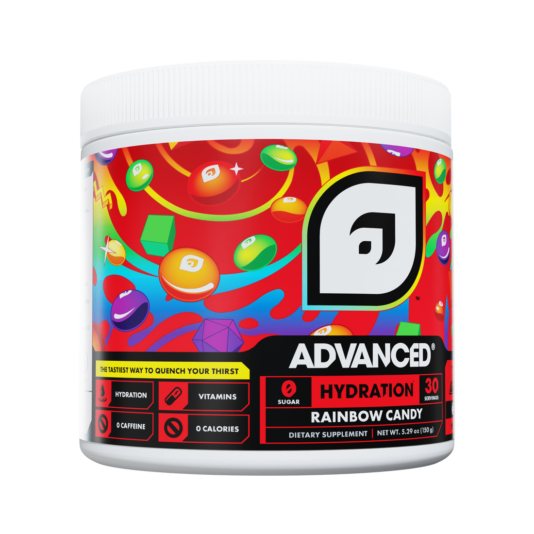 Rainbow Burst Hydration Gaming Supplement