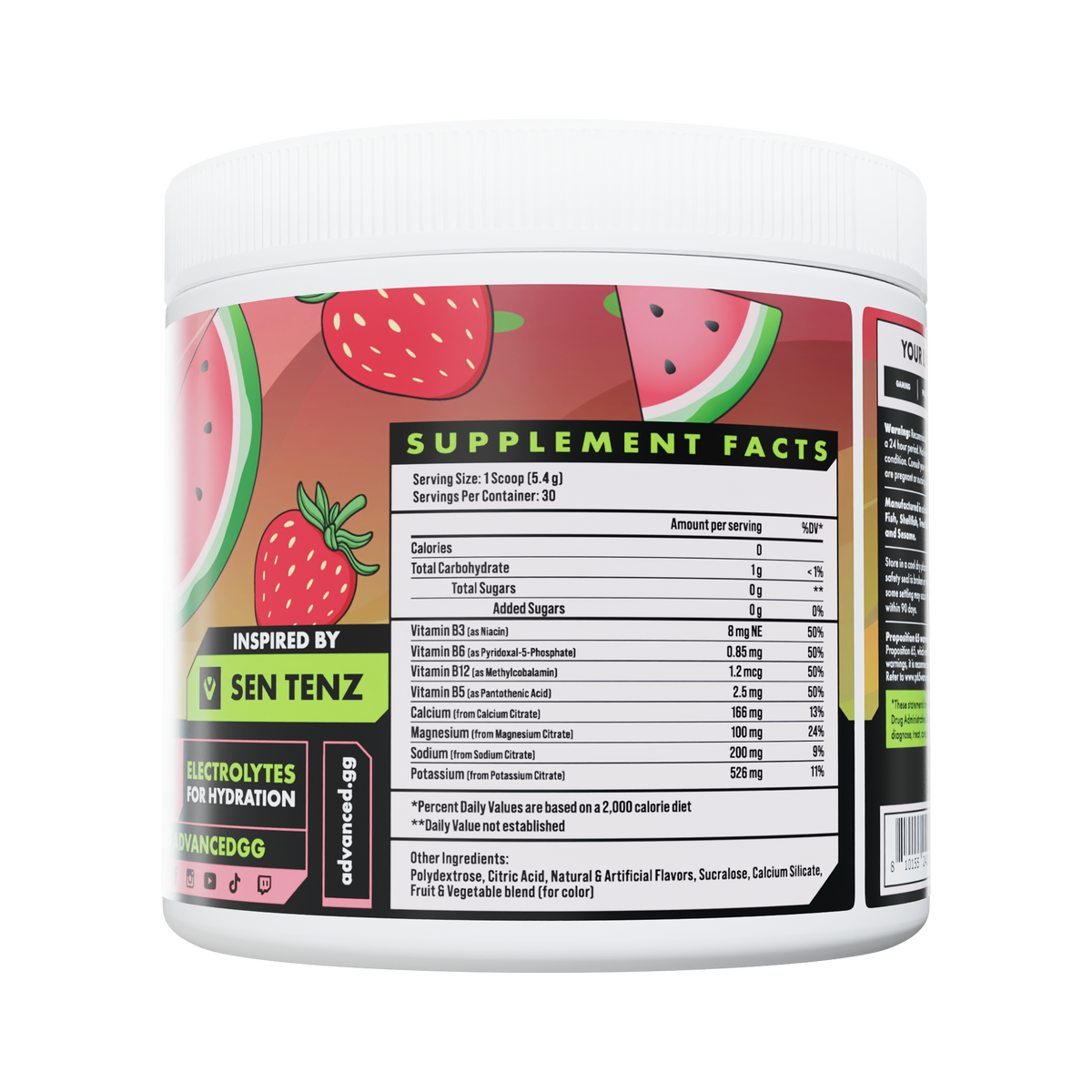 Tenz' Strawberry Watermelon Hydration Gaming Supplement