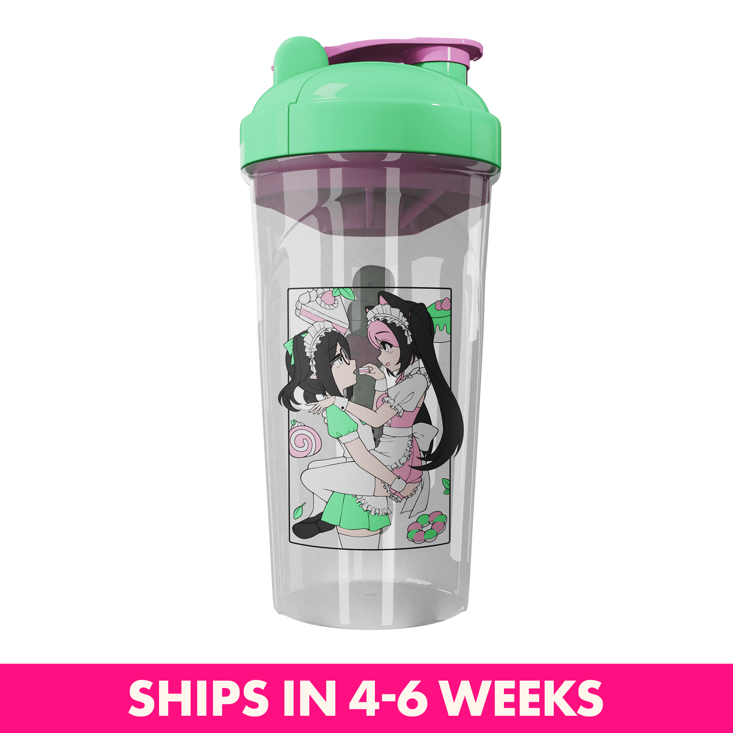 Rev & Strawb's Maid Cafe Plastic Shaker