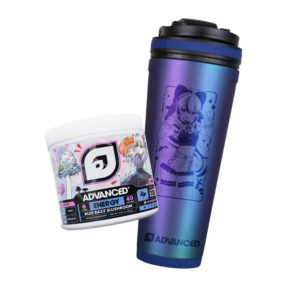 Mello Mutinus's Blue Razz Slushroom Holo Ice Shaker Bundle