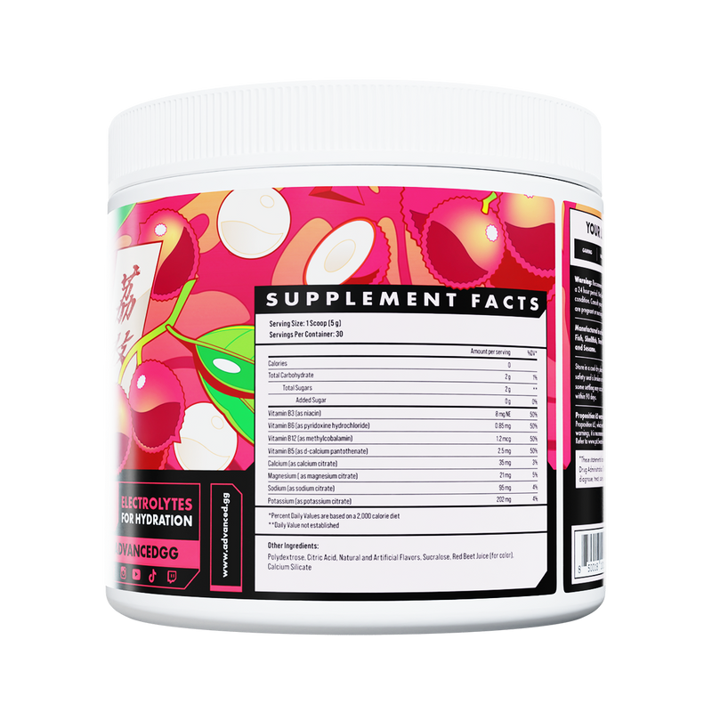 Lychee Rush Hydration Gaming Supplement